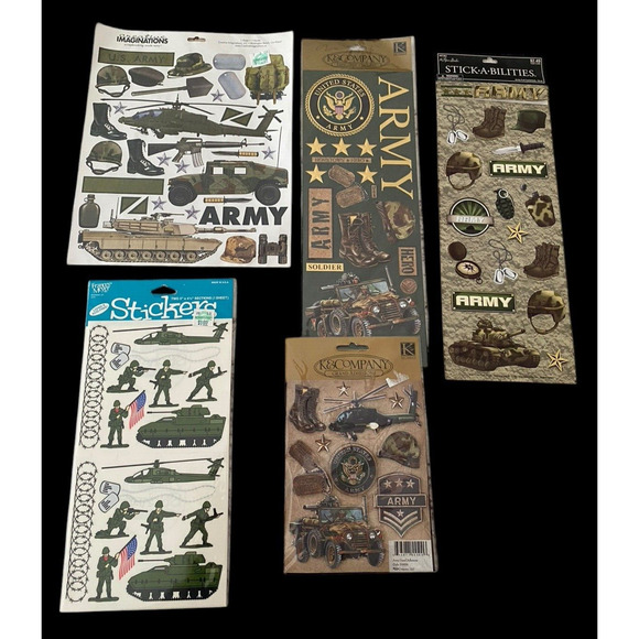 K&Company | Design | Us Army Stickers Set Lot 5 Packs Tanks Army Men ...